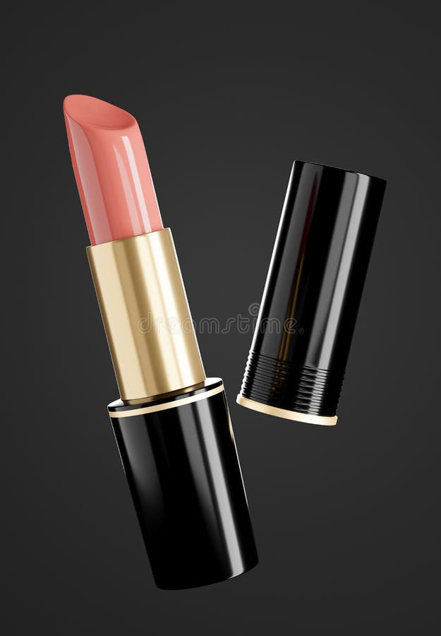Lipstick with Cap Floating for Product Display Stock Illustration ...