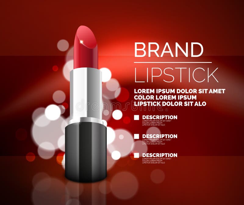 Lipstick Cosmetic Advertising Background Stock Illustration ...