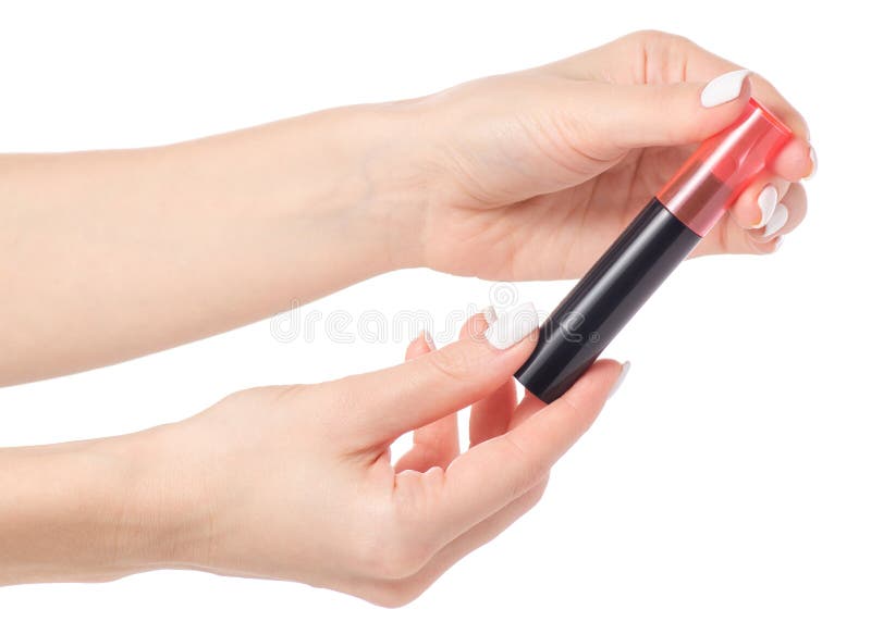 Lipstick in hand stock photo. Image of care, elegance - 108738746