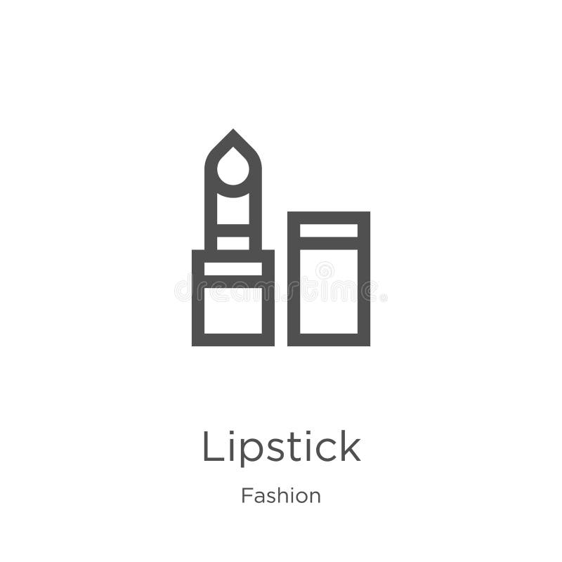 Lipstick Icon Vector from Fashion Collection. Thin Line Lipstick ...