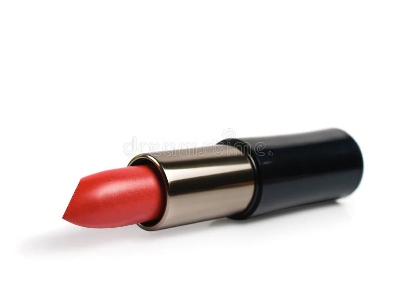 Lipstick Isolated on White Background Stock Image - Image of lips ...