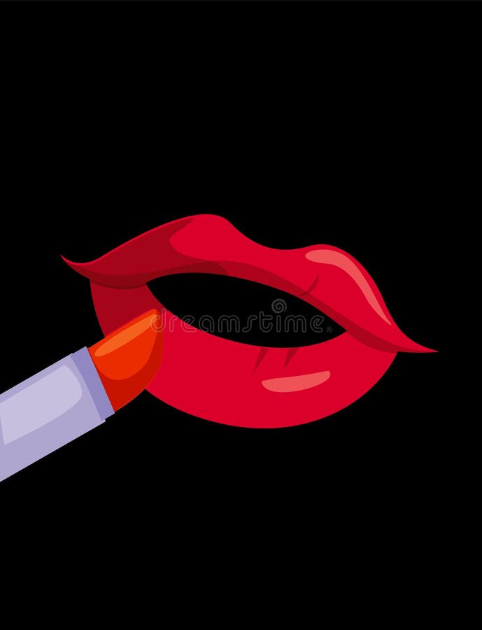Lipstick kiss stock illustration. Illustration of expression - 11444200