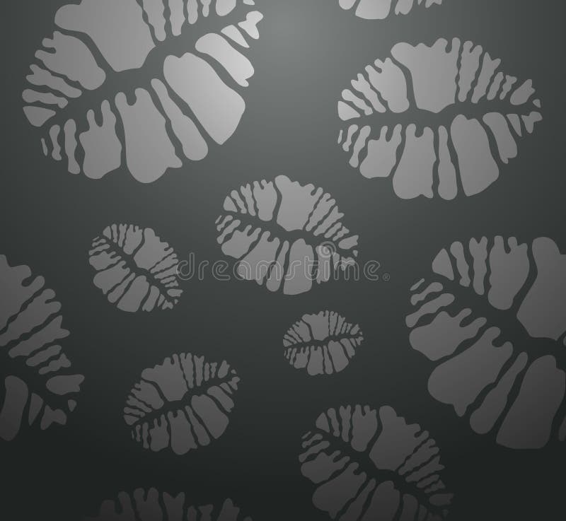 Kiss Print and Heart Pattern Stock Vector - Illustration of paint ...