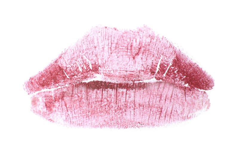 Lipstick Kiss Mark On White Background Stock Photo - Image of lipstick ...