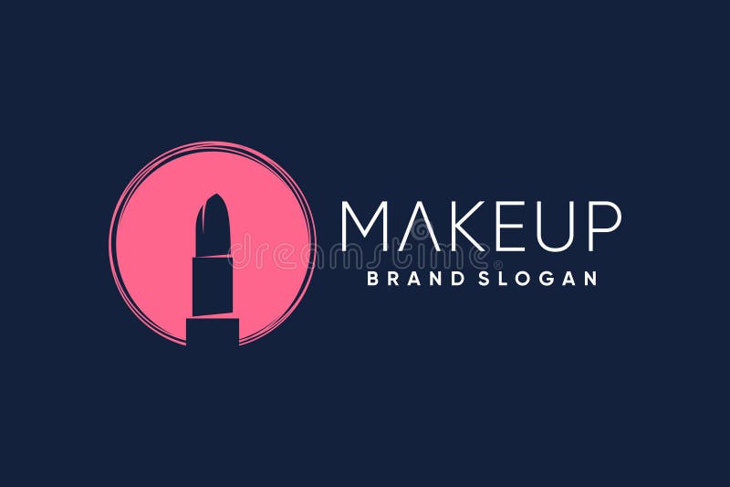 Lipstick Logo Design for Makeup Fashion Shop and Beauty Vector Cosmetic ...