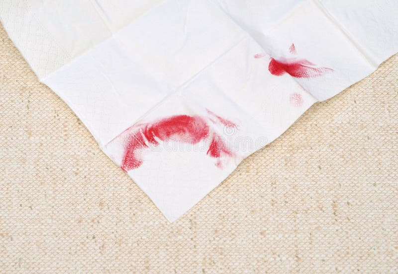 Lipstick Mark on Paper Napkin Stock Image - Image of imprint, napkin ...