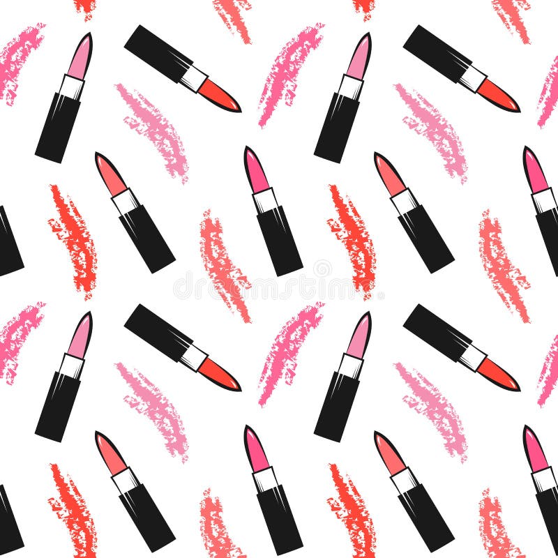 Lipstick pattern seamless stock vector. Illustration of shades - 78017017