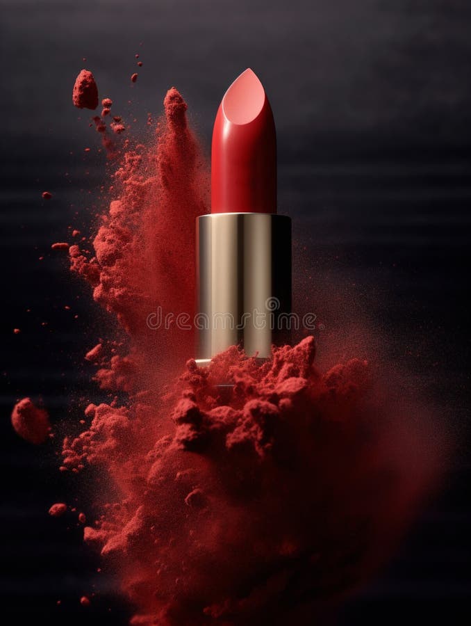 Lipstick and Powder stock illustration. Illustration of generative ...