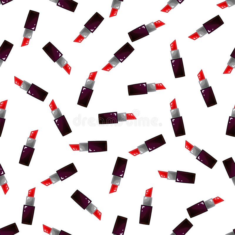 Lipstick Seamless Pattern. Glamour Vector Background Stock Vector ...