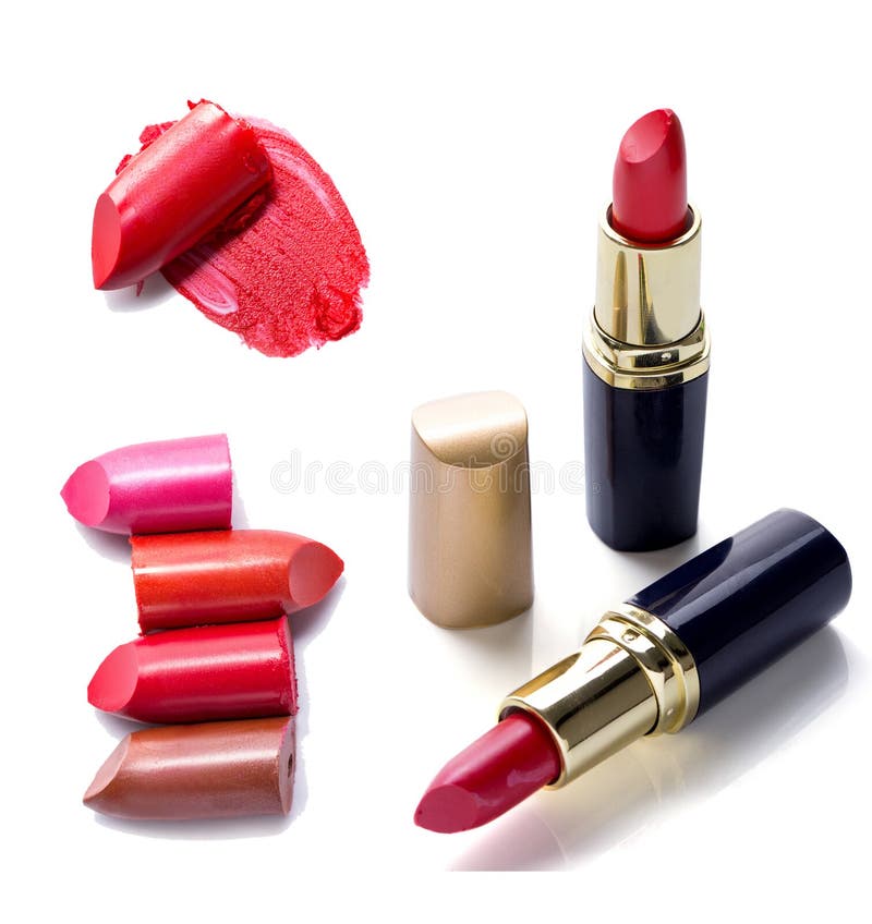 Lipstick set cosmetics stock photo. Image of makeup, powder - 58878520