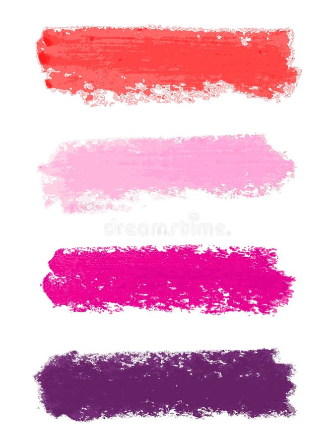 Lipstick Smear, Different Colors Vector Stock Vector - Illustration of ...