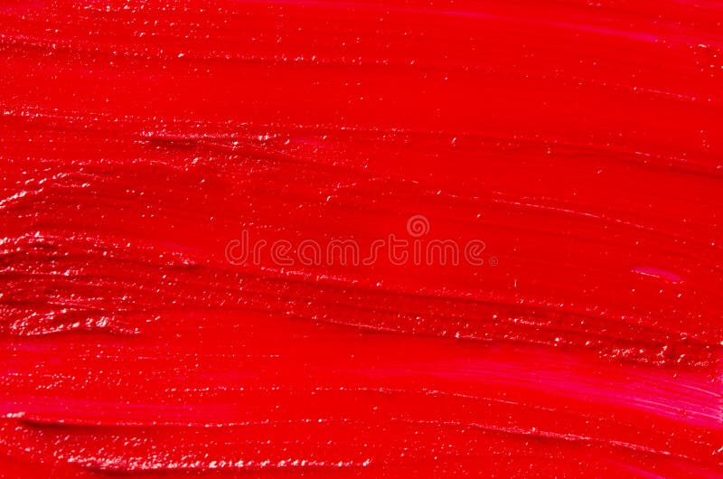 Lipstick Smear Sample Texture. Abstract Red Paint Brush and Strokes ...