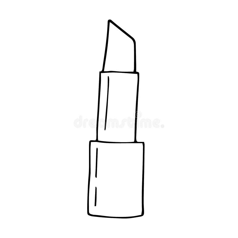 Lipstick Vector Illustration, Hand Drawing Doodle Stock Vector ...