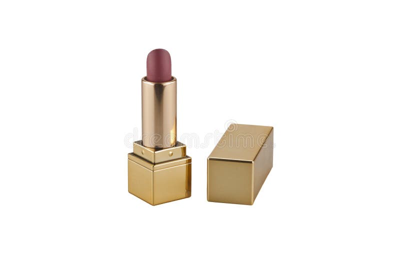 Lipstick on White Background Stock Photo - Image of makeup, glamour ...