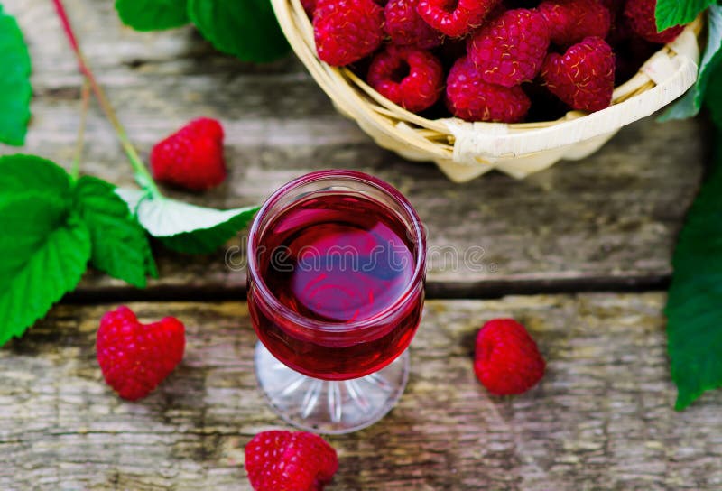 Liqueur from Raspberry in a Shot Glass Stock Photo - Image of liqueur ...