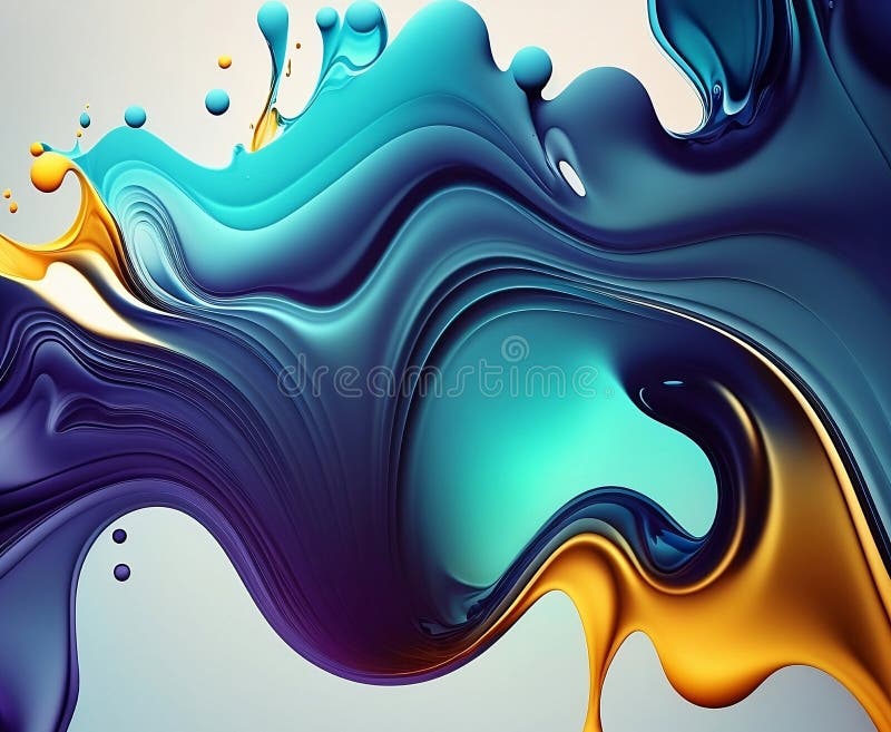 Liquid Abstract Background. Gradient Splashes of Liquid Stock ...