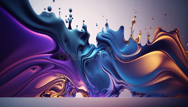 Liquid Abstract Background. Gradient Splashes of Liquid Stock ...