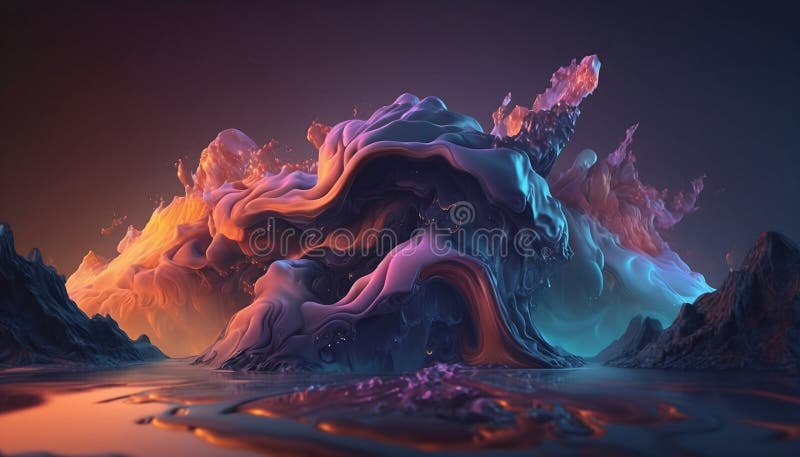 Liquid Abstract Background. Gradient Splashes of Liquid Stock ...