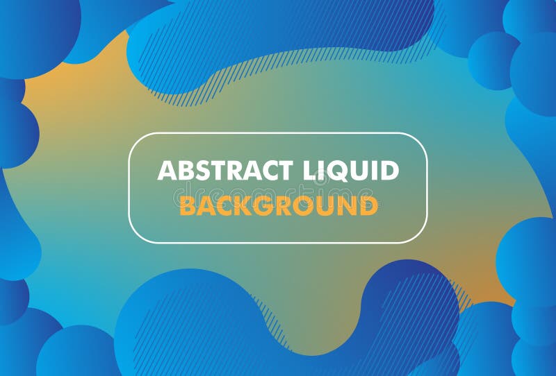 Liquid Abstract Banner Design. Blue Fluid Vector Shaped Background ...