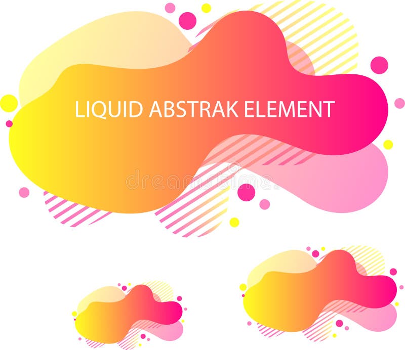 Liquid Abstract Element Graphic Gradient Flat Style Design Fluid Vector Colorful Stock Vector ...