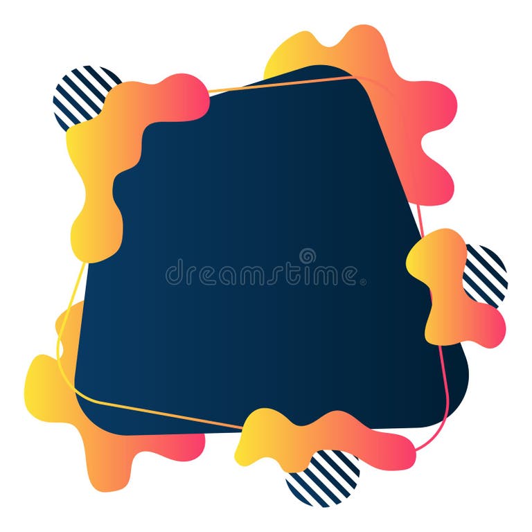 Abstract Liquid Frame Decoration Stock Vector - Illustration of border ...