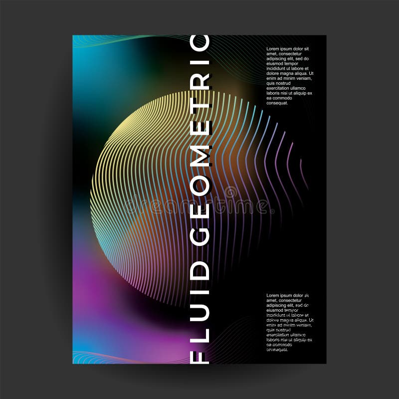Liquid Abstract Poster Template with Gradient Stock Vector ...