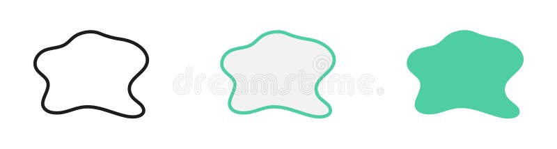 Liquid Abstract Shape Set. Blob in Minimal Geometric Form Collection ...