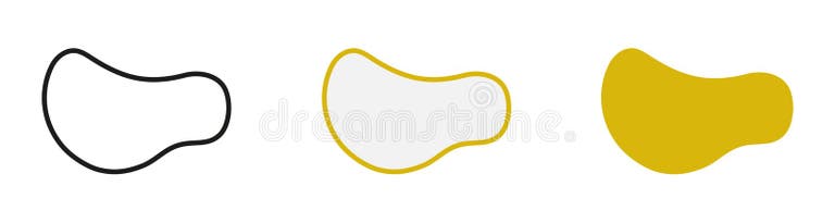 Liquid Abstract Shape Set. Blob in Minimal Geometric Form Collection ...