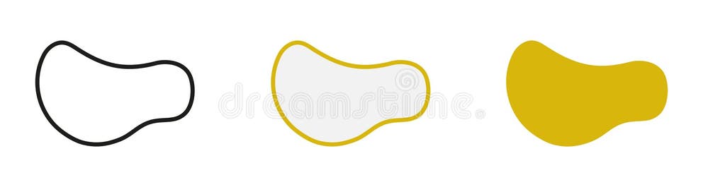 Liquid Abstract Shape Set. Blob in Minimal Geometric Form Collection ...