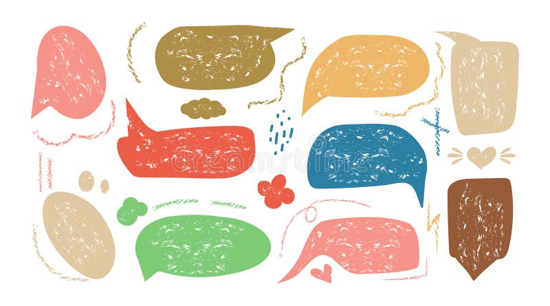 Liquid Abstract Speech Bubbles. Hand Drawn Organic Abstract Frames ...