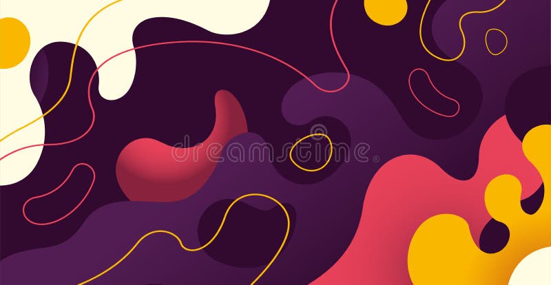 Liquid Abstract Splash of Forms. Colorful Abstract Shapes. Futuristic ...