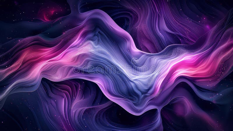 Liquid Abstract Waves Graphic in the Style of Neon Impressionism, Fluid ...