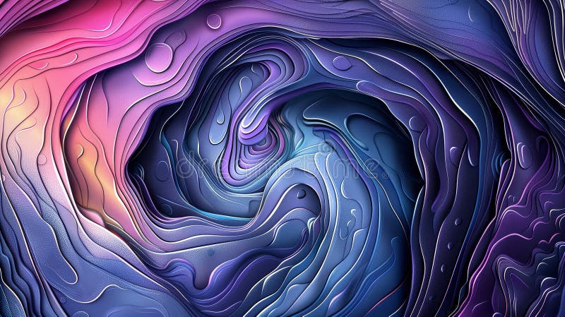 Liquid Abstract Waves Graphic in the Style of Neon Impressionism, Fluid ...