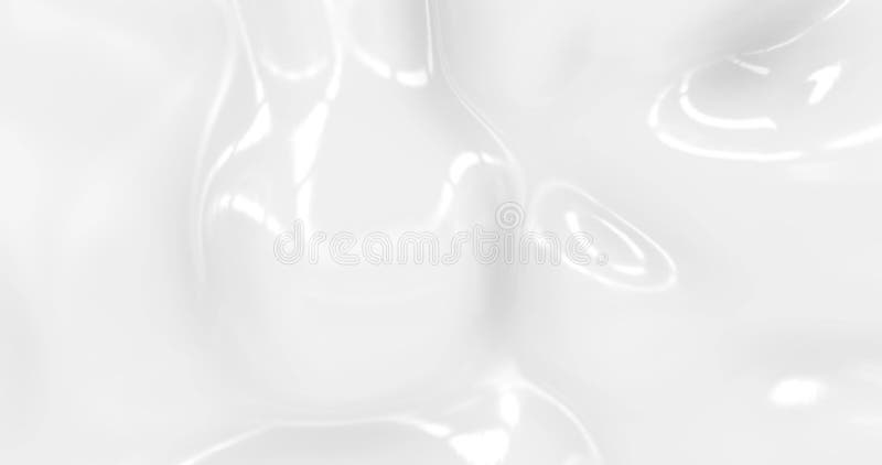 Liquid Abstract White Background. Smooth Glossy Texture 3D Rendering 3D ...