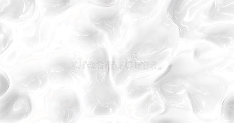 Liquid Abstract White Background. Smooth Glossy Texture 3D Rendering ...