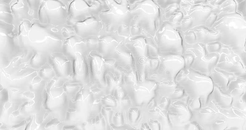 Liquid Abstract White Background. Smooth Glossy Texture 3D Rendering L ...
