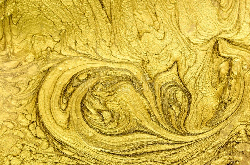 Liquid Acrylic Luxury Golden Texture. Stock Image - Image of acrylic ...
