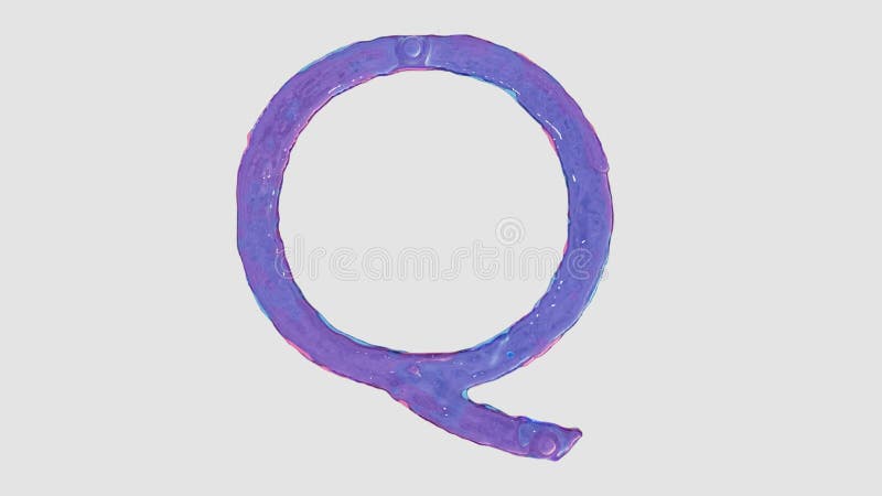 Liquid Alphabet: Letter Q Made from Pink and Blue HD Animated Liquid ...