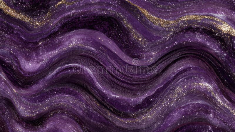 Liquid Amethyst Purple with Flowing, Shimmering Waves: a Digital Stock ...