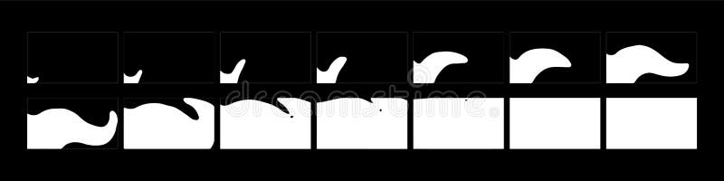 Liquid Animation Transitions Effect Frame by Frame. Stock Vector ...