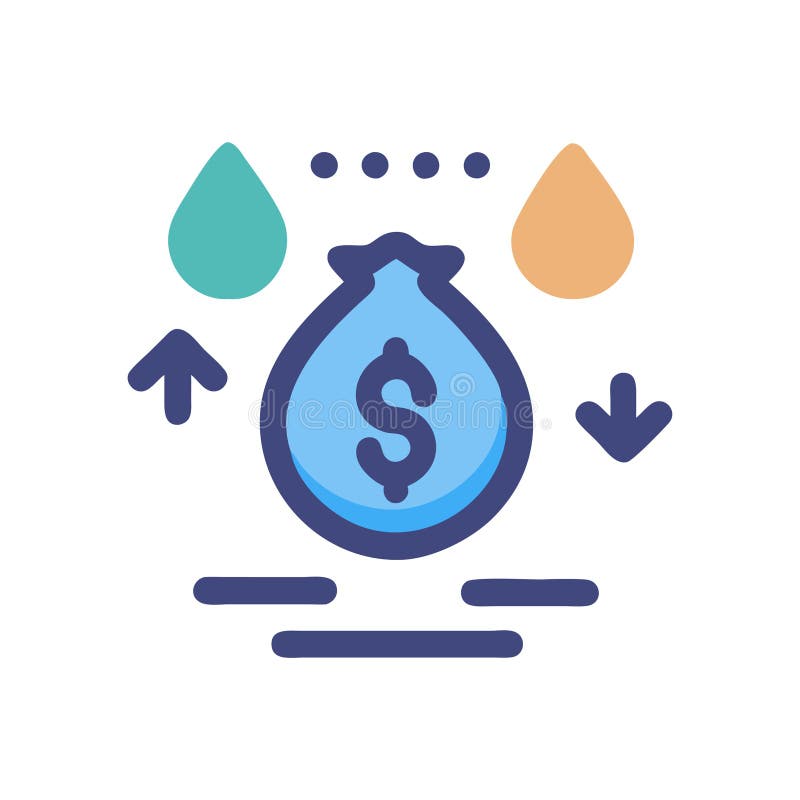 Liquid Assets Management Icon Stock Vector - Illustration of finance ...