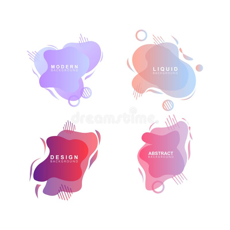 Liquid Background, Gradient Bubble Vector, Logo Template Banner and ...