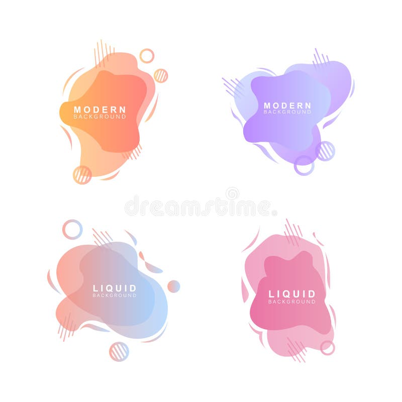 Liquid Background, Gradient Bubble Vector, Logo Template Banner and ...