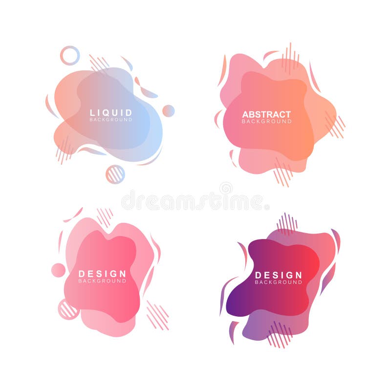 Liquid Background, Gradient Bubble Vector, Logo Template Banner and ...