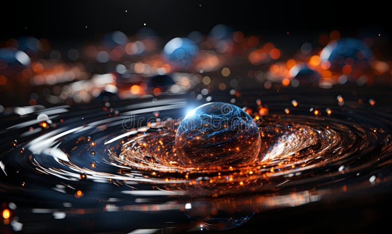 Liquid Ball Floating on Water Stock Photo - Image of surface, balance ...