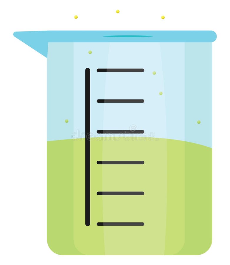 Liquid beaker, icon stock vector. Illustration of discovery - 261372914