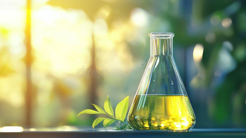 Liquid Bioethanol in Beaker Emphasizing Renewable Energy Concept Stock ...