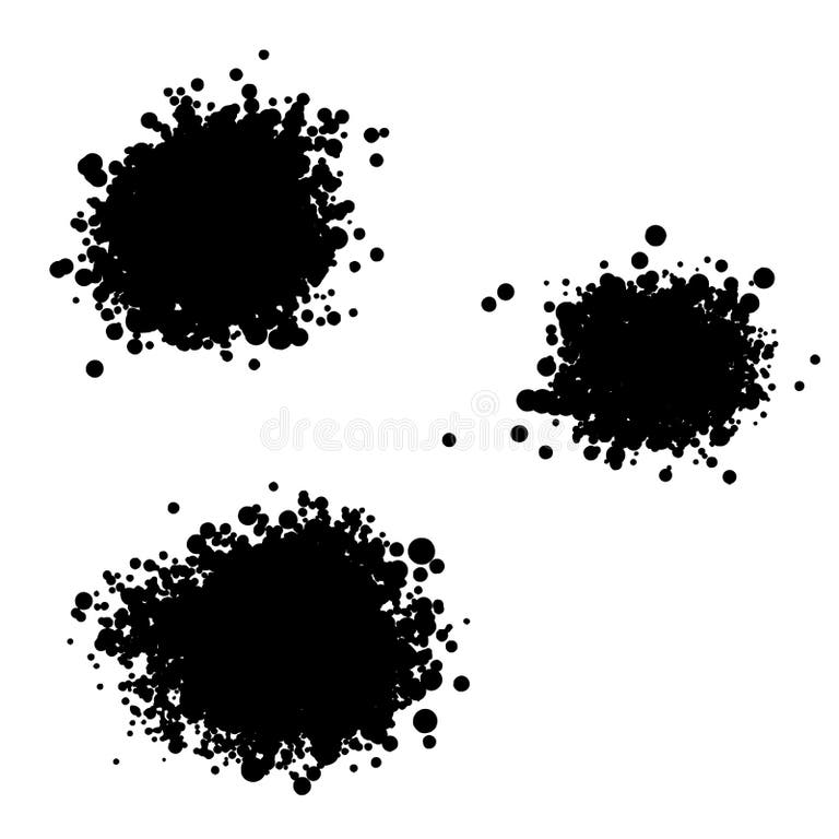 Liquid Black Drip Splatter Silhouette on White Stock Vector ...