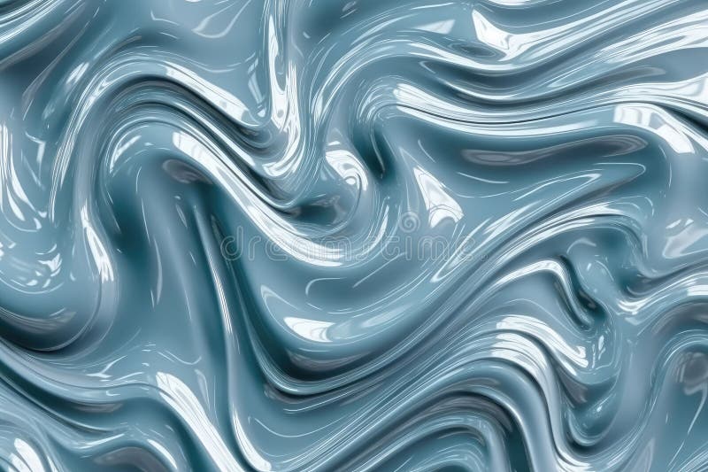 Liquid Blue Wavy Plastic Texture. Wrinkle Silicone Sheet Stock ...