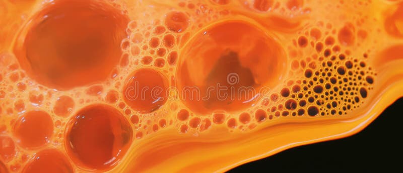Liquid Bubbles Texture with Large Bubbles on a Black Background ...